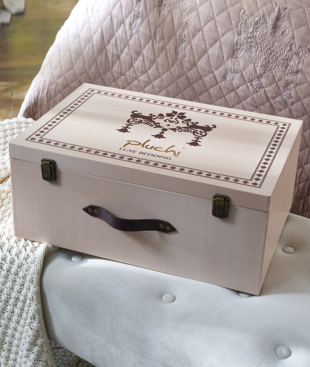 Aarya Embroidered Bedcover - 100% Cotton Knitted With Polyester Filled ...