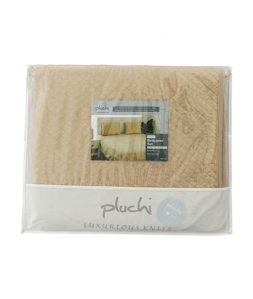 Quardline Oat 100% Cotton Knitted With Polyester Filled King Size Bed ...