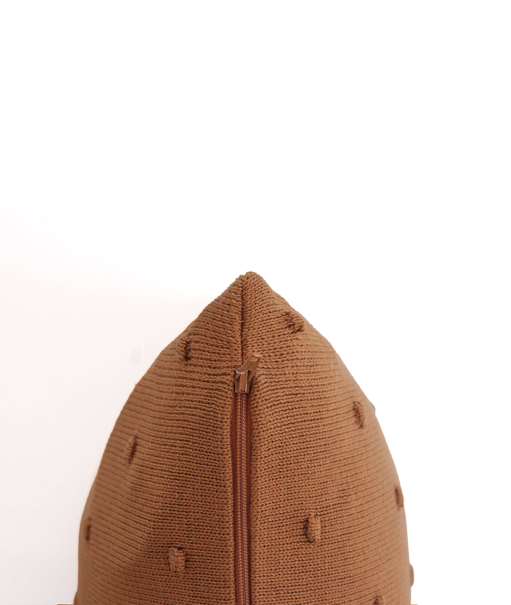 Bubble Cotton Knitted Decorative Cashew Rust Color 16 x 16 Inches Cush ...