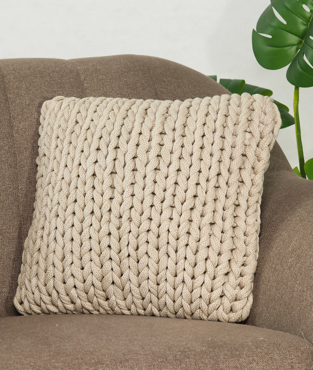 Rapunzel Pale Whisper Color Hand Braided Cotton Knitted Decorative 16 ...