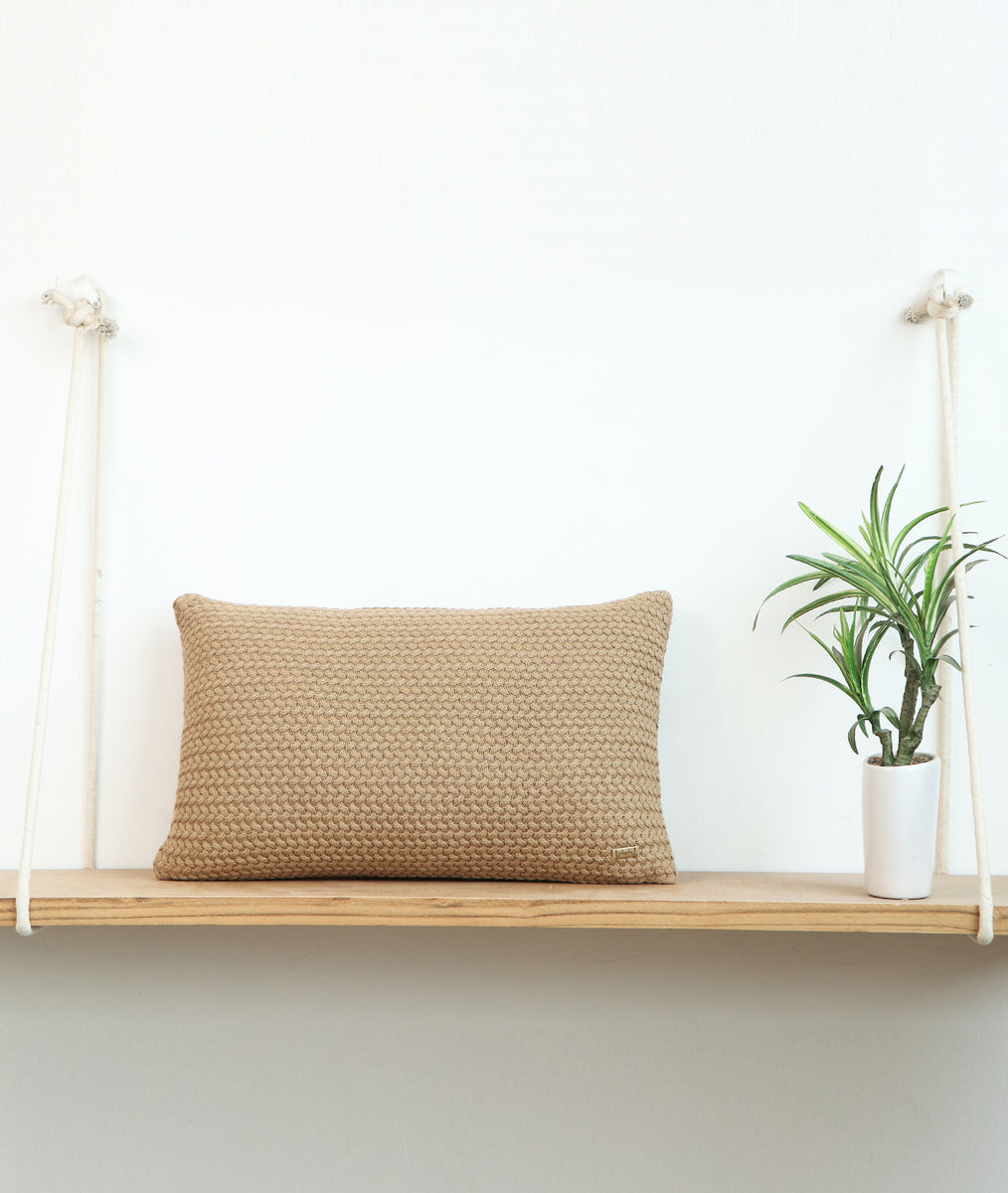 Anna Khaki Decorative 12 X 20 Inches Cushion Cover – Pluchi Online