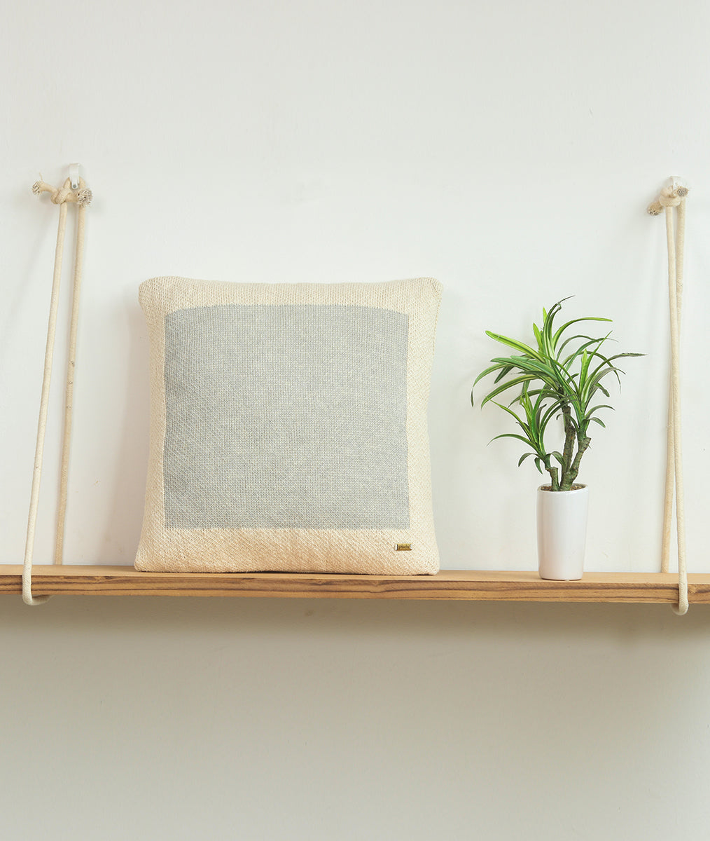 Poster Cotton Knitted Decorative Vanilla Grey Milange Color 16 x 16 In ...