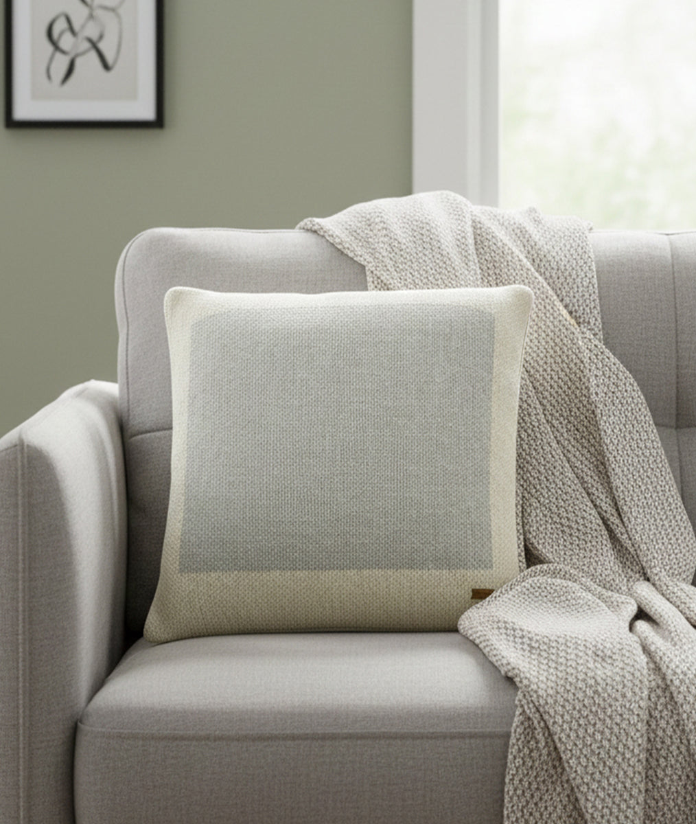Poster Cotton Knitted Decorative Vanilla Grey Milange Color 16 x 16 In ...