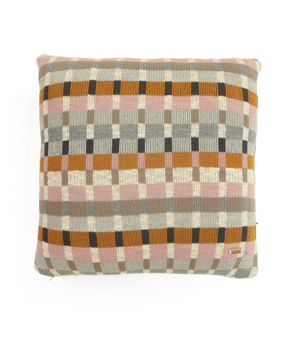 Awning Stripe Multi Color Cotton Knitted Decorative 16 X 16 Inches Cus ...