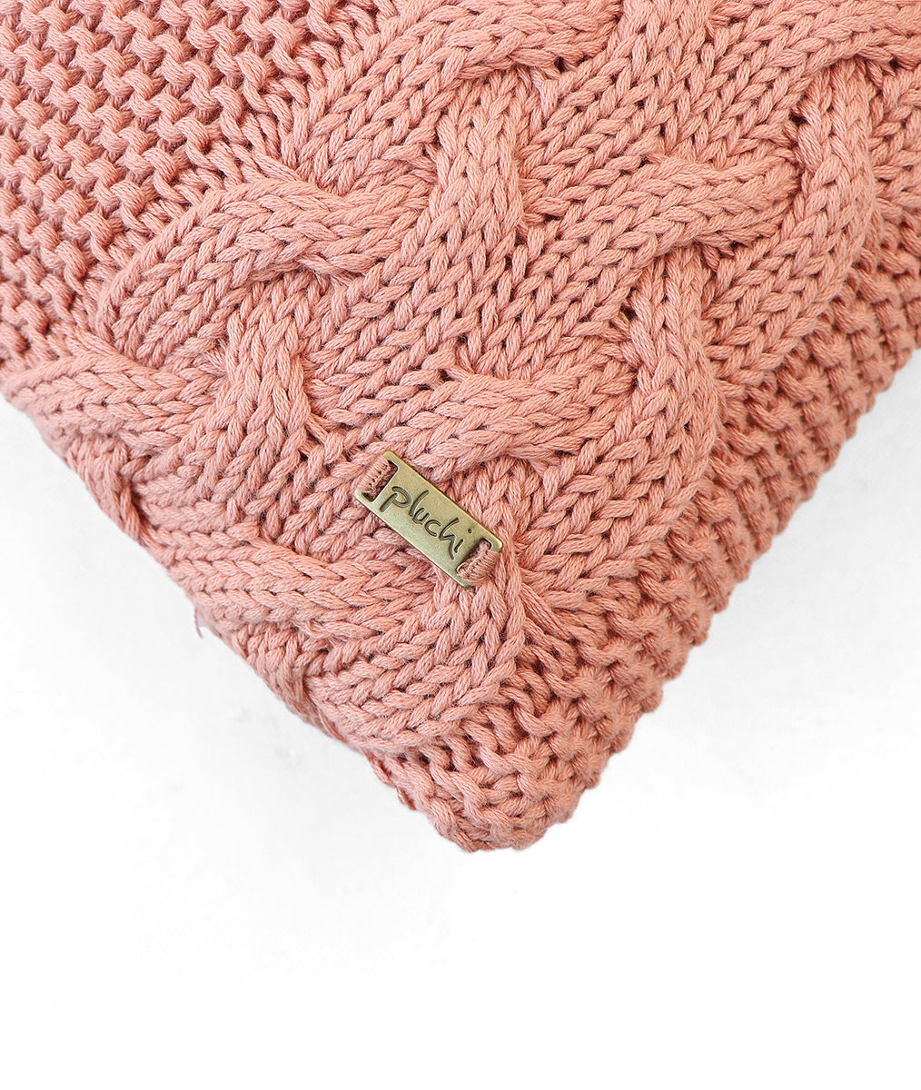 Archer Cotton Knitted Decorative Dusty Coral Color 12 x 20 Inches Pill ...