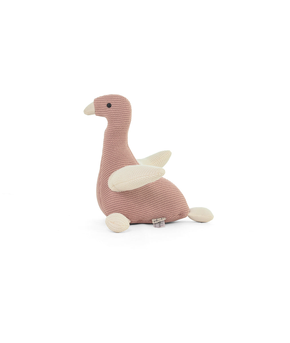 Chuckles Bird Cotton Knitted Stuffed Soft Toy (Pale Pink & Ivory ...