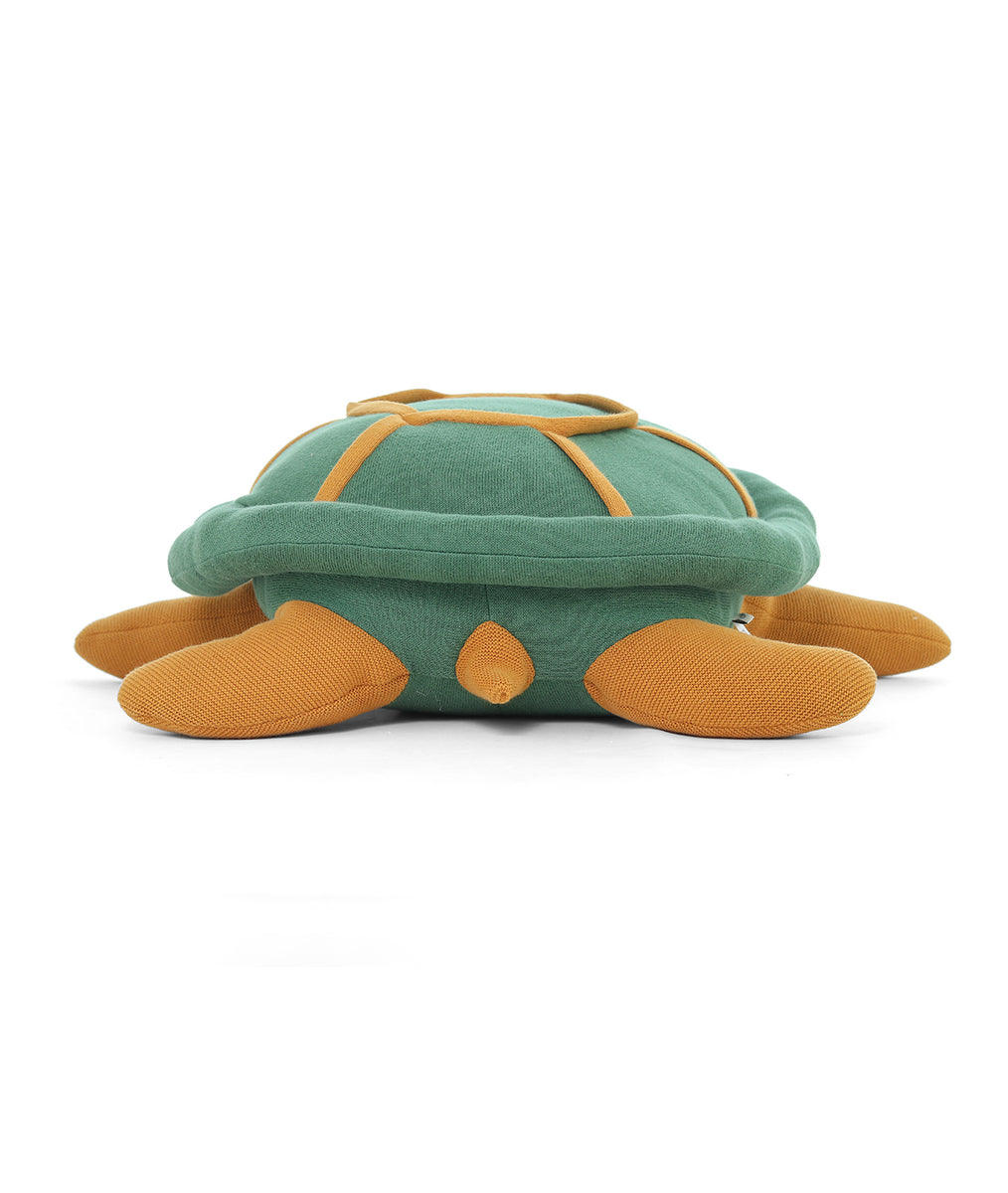 Pokey Turtle Cotton Knitted Stuffed Soft Toy (Green & Mustard) – Pluchi ...