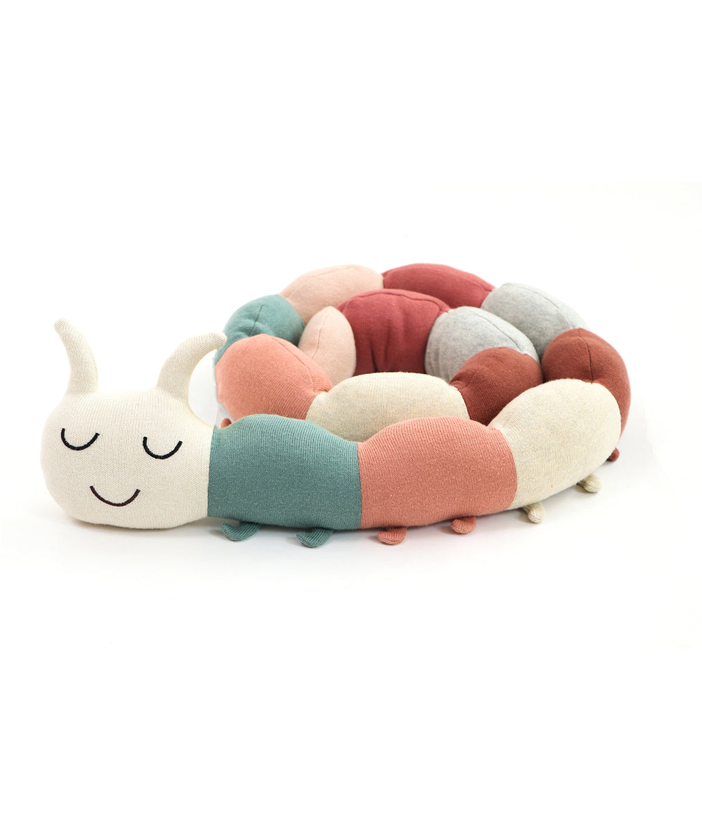 Caterpillar Cotton Knitted Stuffed Soft Toy (Multi Color) – Pluchi Online