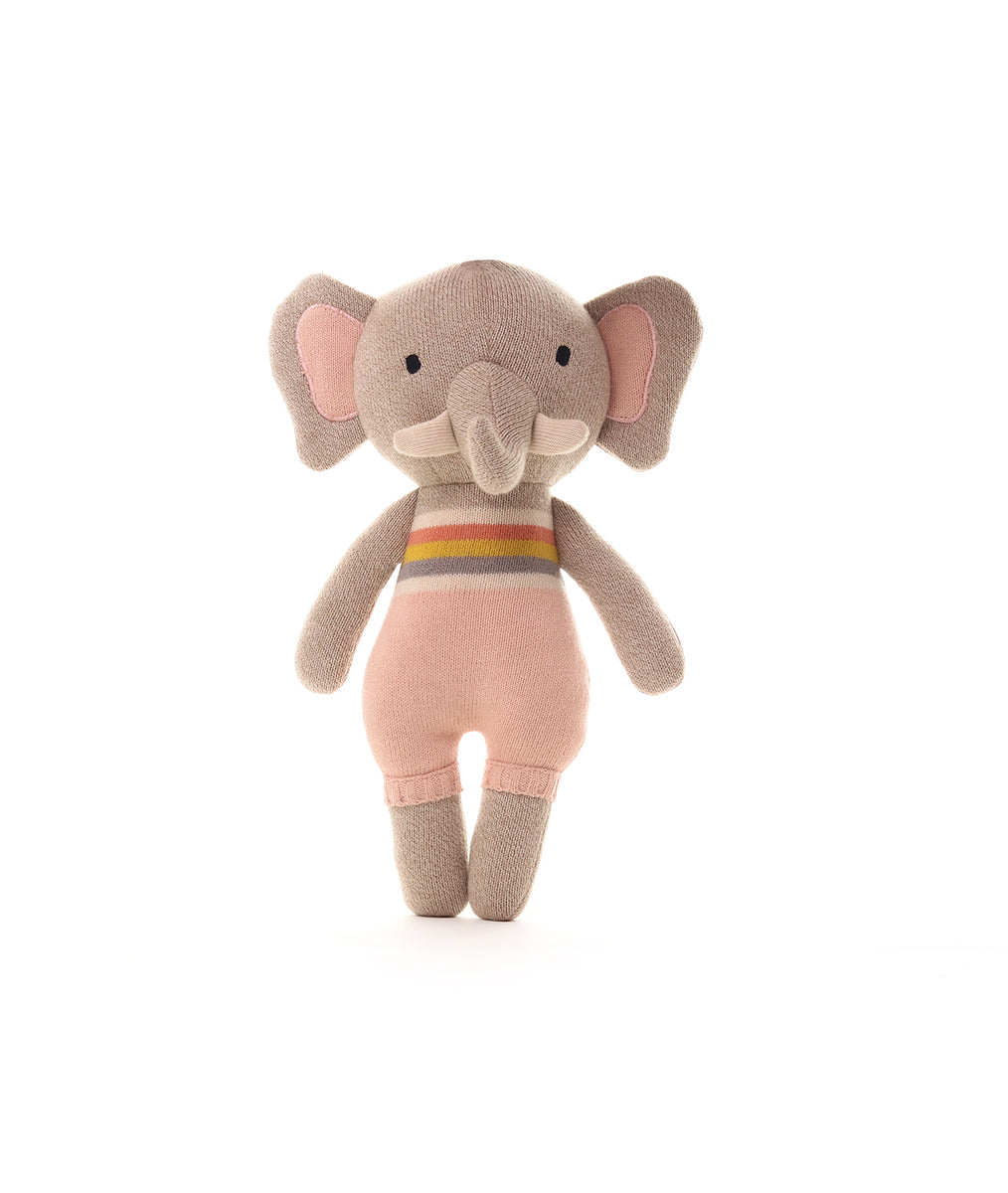 Ellie Elephant- Cotton Knitted Stuffed Soft Toy (Multi Color) – Pluchi ...