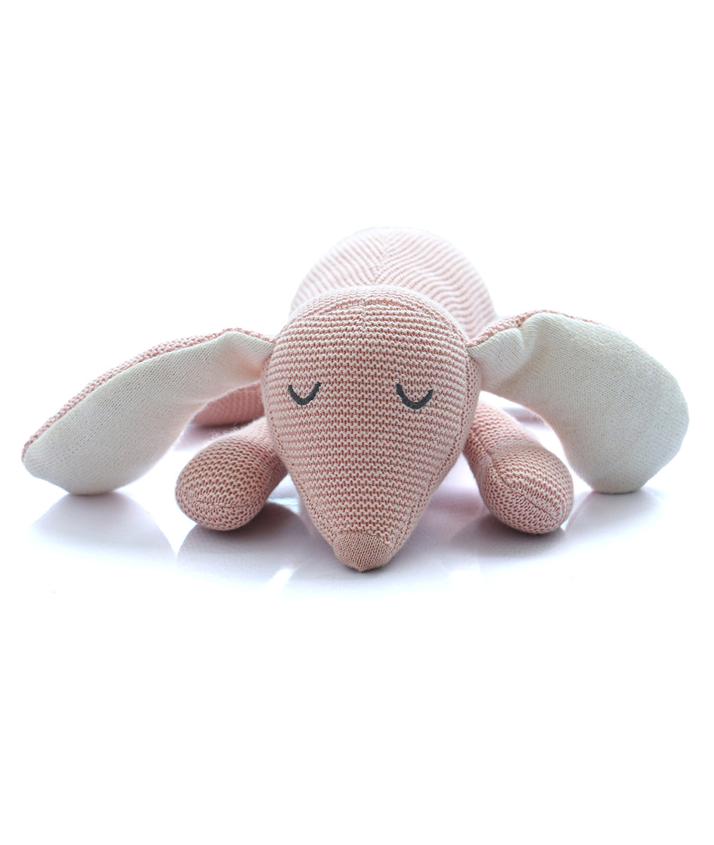 Sleepy Dog Cotton Knitted Stuffed Soft Toy for Babies & Kids (Blossom ...