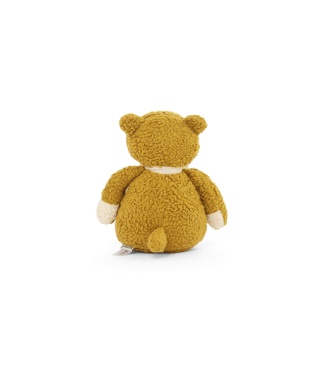 Mr. Fluff Cotton Knitted Stuffed Soft Toy (Honey Gold) – Pluchi Online