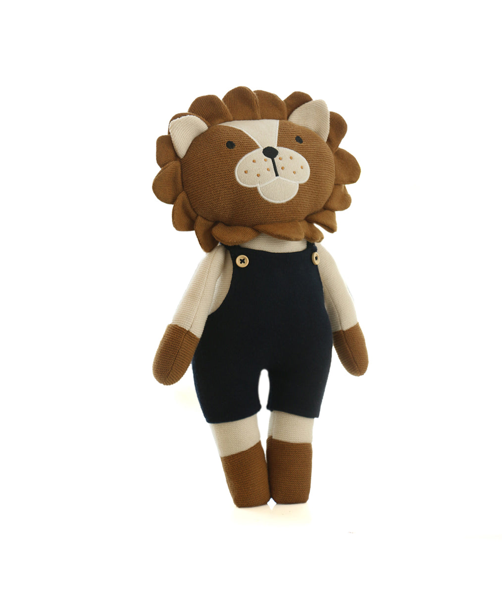 Little Leo Cotton Knitted Stuffed Soft Toy for Babies & Kids (Bronze ...