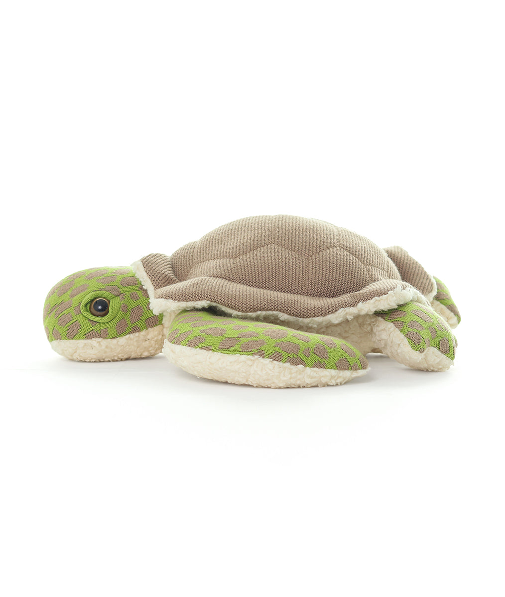 Shelly Tortoise Cotton Knitted Stuffed Soft Toy (Dove Beige & Medium G ...