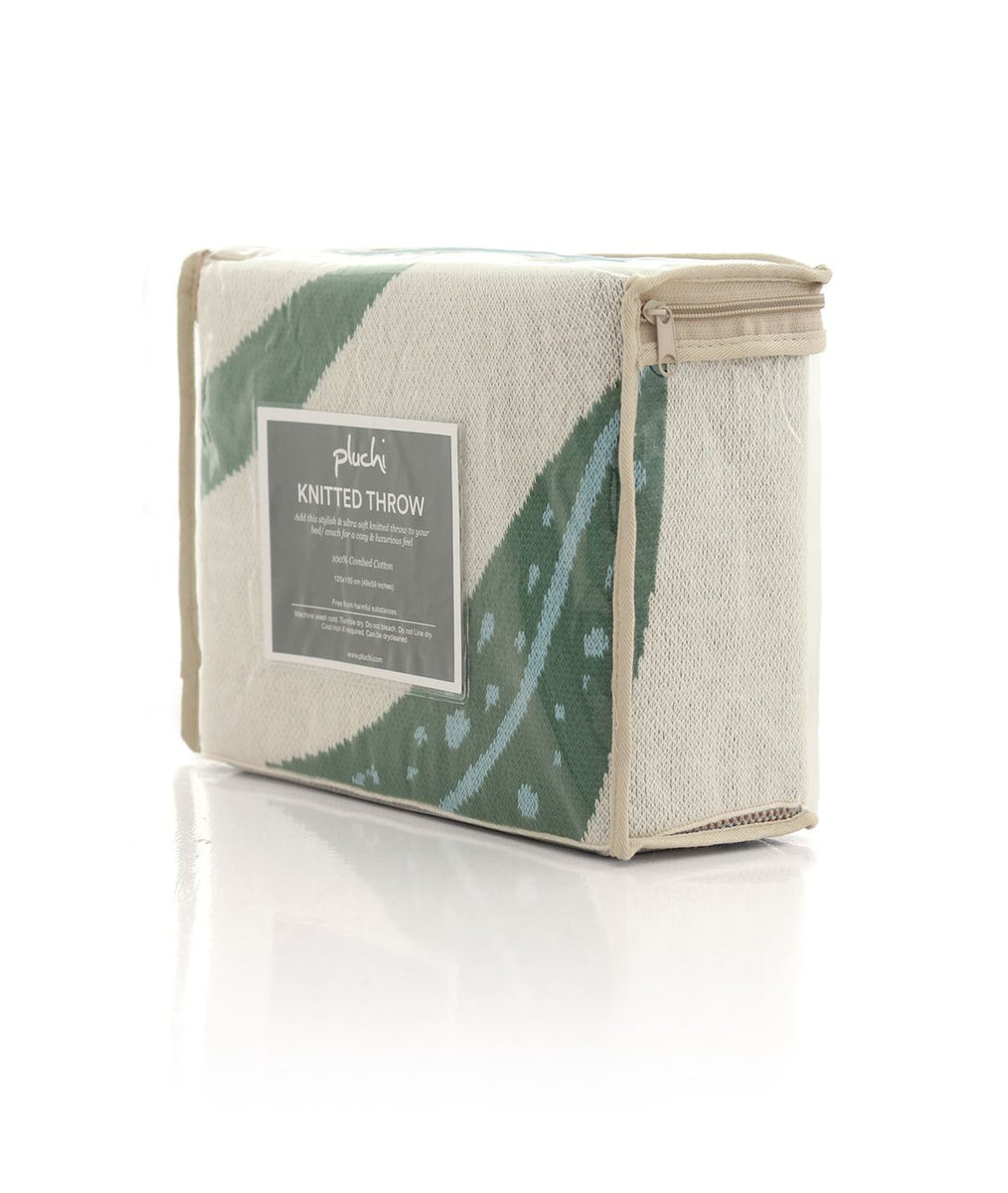 Floral Throw Multi Color 100% Cotton Knitted All Season AC Throw Blank ...