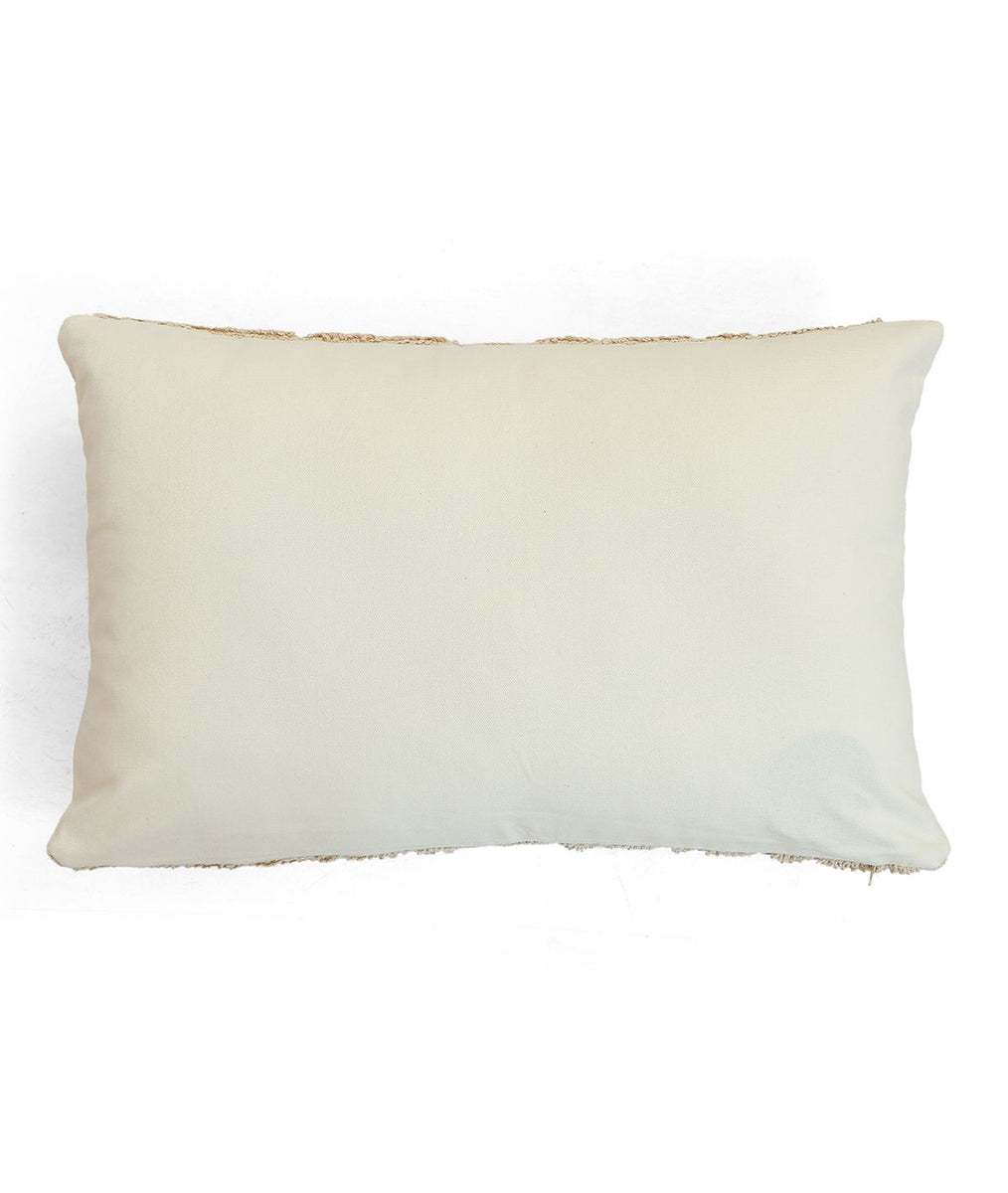 Damask Cotton Knitted Decorative Tufted Cushion Cover -Natural – Pluchi ...