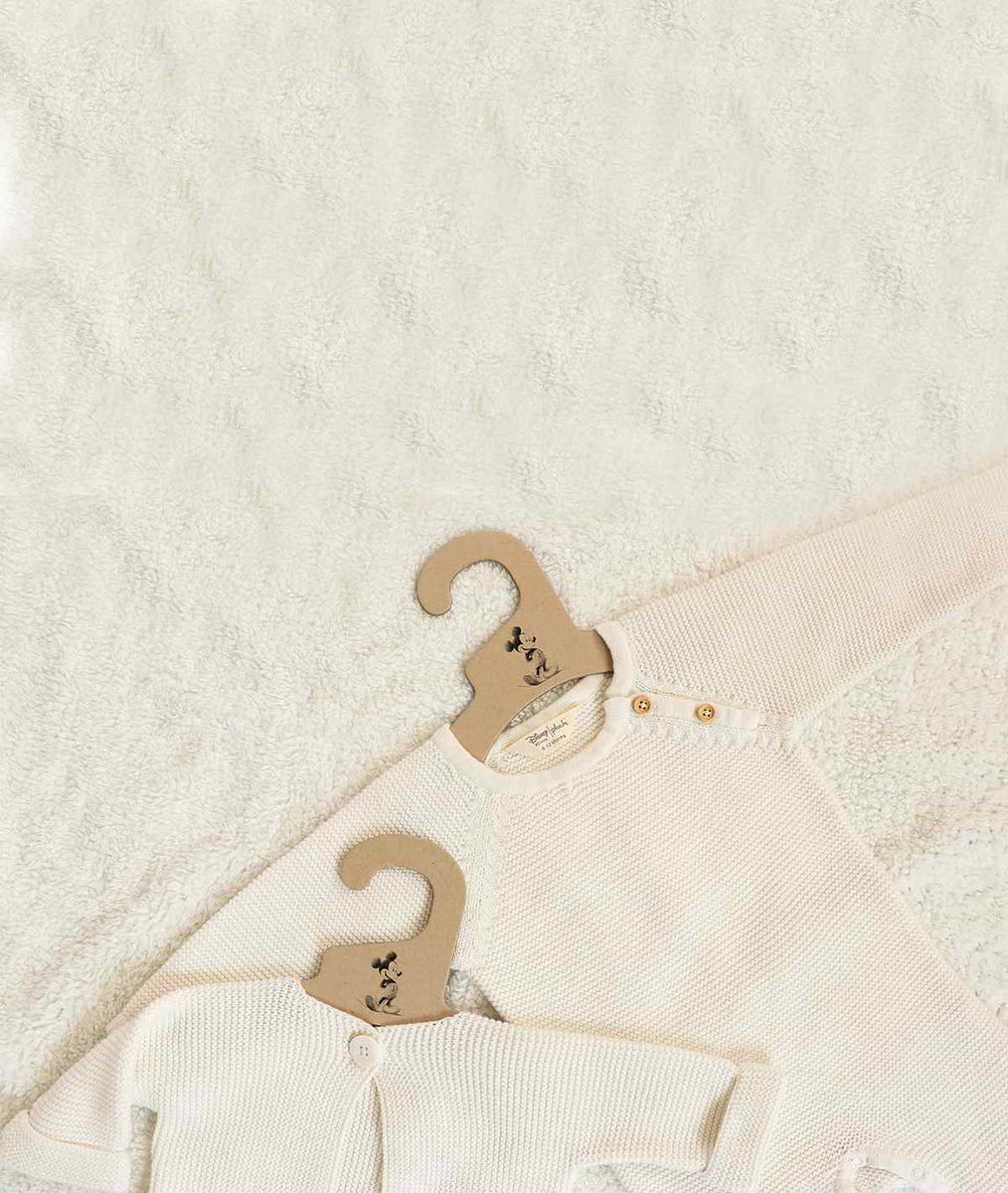 Mickey Mouse Cardigan for Newborn Babies in Ivory Color – Pluchi Online