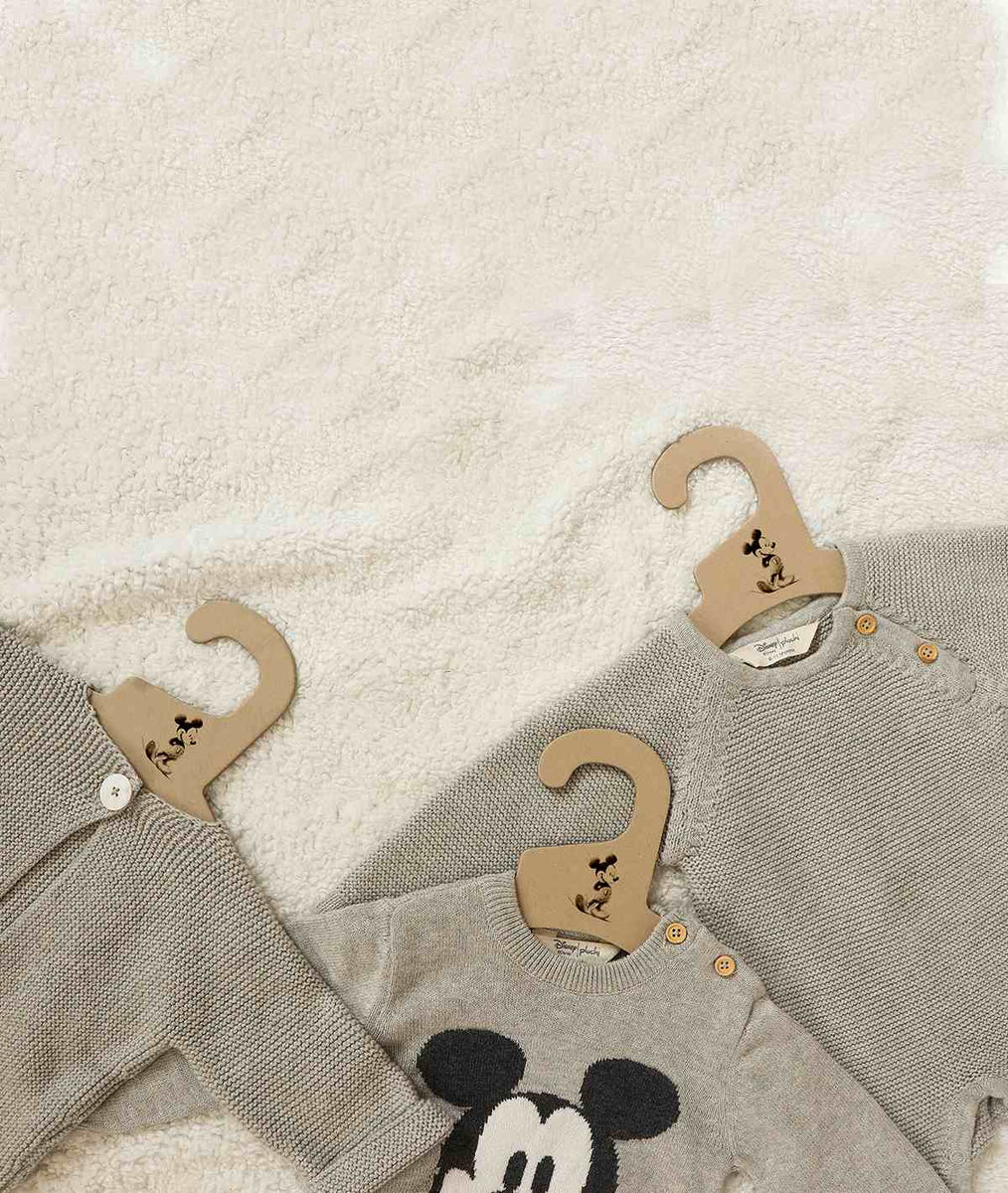 Mickey Mouse Jumper for Newborn Babies in Vanilla Grey Color – Pluchi ...