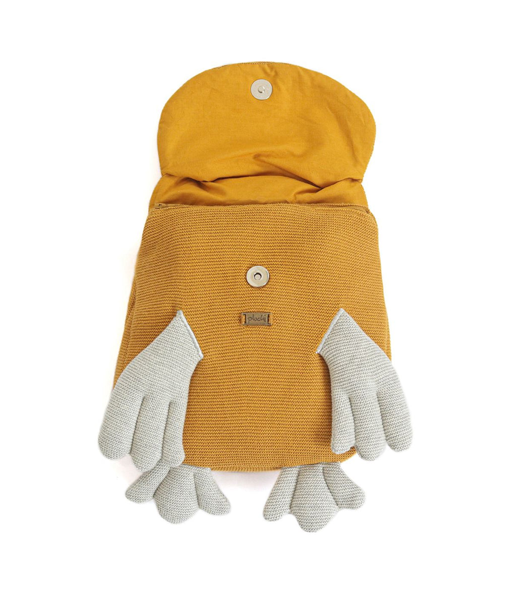 Wise Mr.Owl Kids Carry Bag in Mustard & Vanilla Grey Color – Pluchi Online