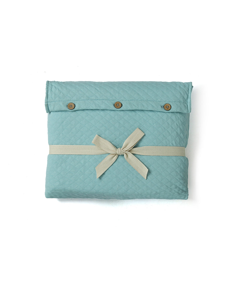 Quardline Baby Blue Cotton Knitted Light weight Quilted Blanket ...