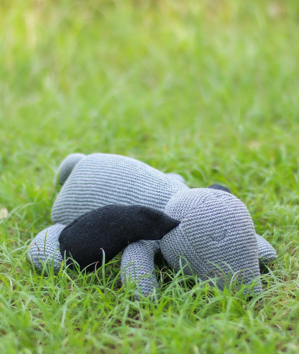 Sleepy Dog Cotton Knitted Stuffed Soft Toy for Babies & Kids – Pluchi ...